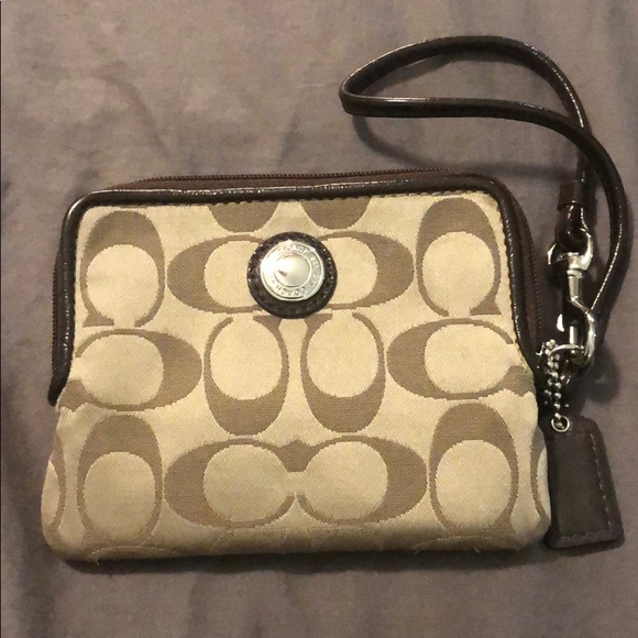 Coach | Accessories | Brown Coach Wrist Wallet | Poshmark